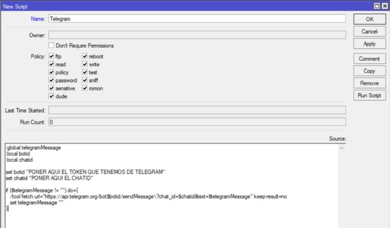 Script para enviar mensajes de telegram con mikrotik - domotuto