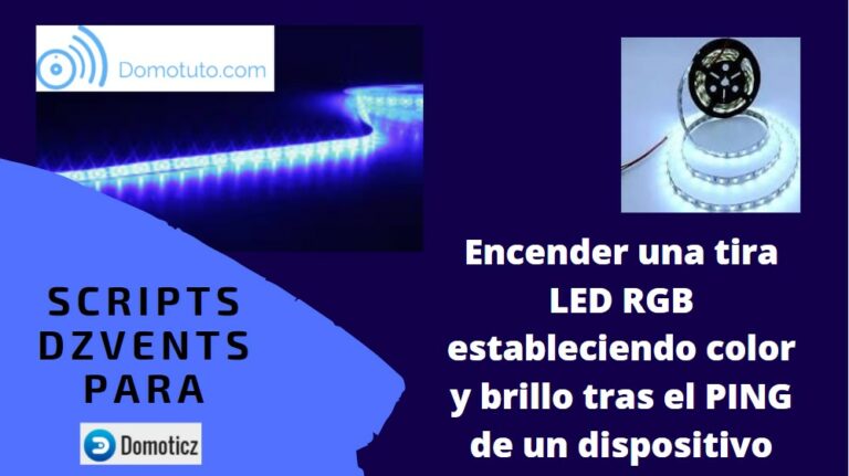 Encender una tira LED RGB estableciendo color y brillo tras el PING de ...