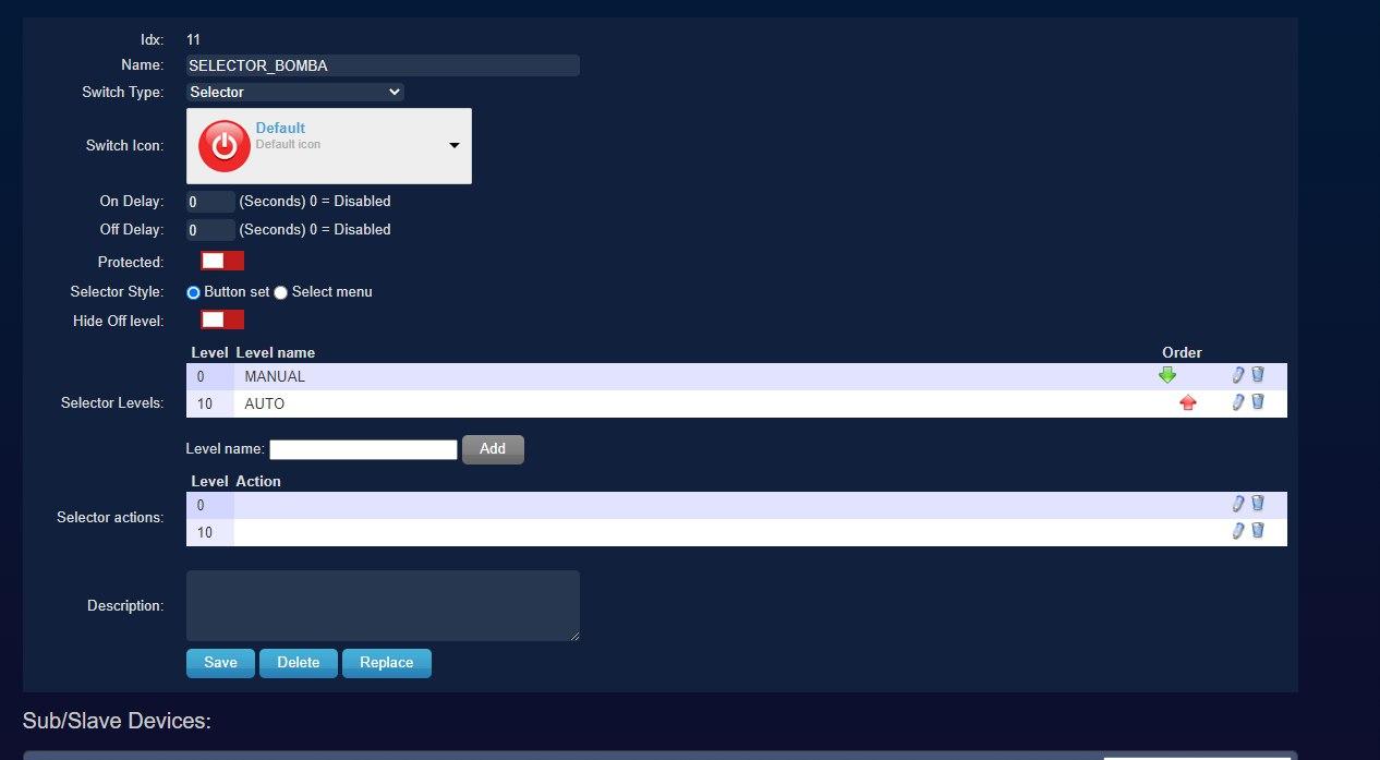 Uso de los Selector Switch o Interruptores Selectores en scripts - domotuto